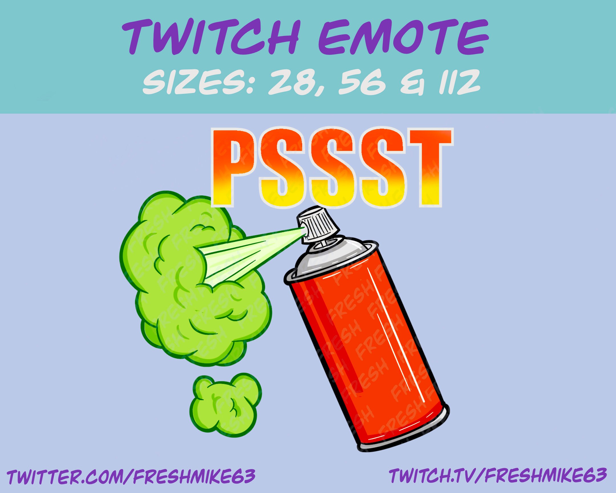 PSSST Spray Can Emote Twitch Emote Youtube Emote Discord Emote ...