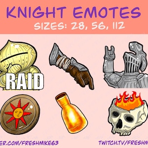 20 Pack Knight Emotes | Soulsborn Emotes | Knight Emotes | Emotes ...