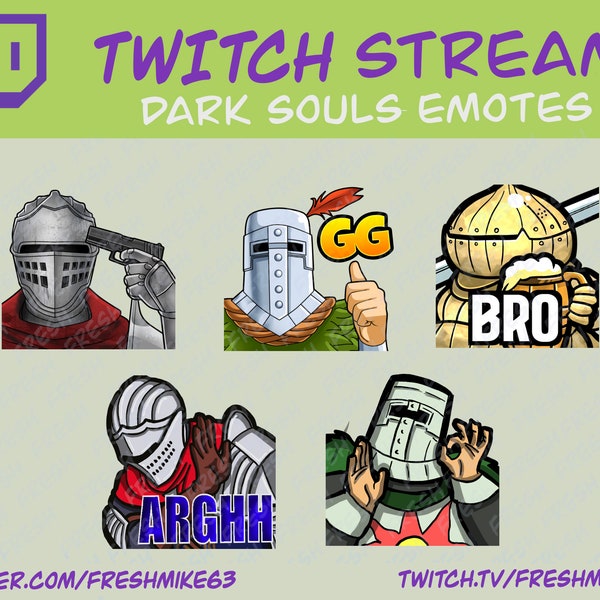 Twitch animated emotes bloodborne - Etsy España