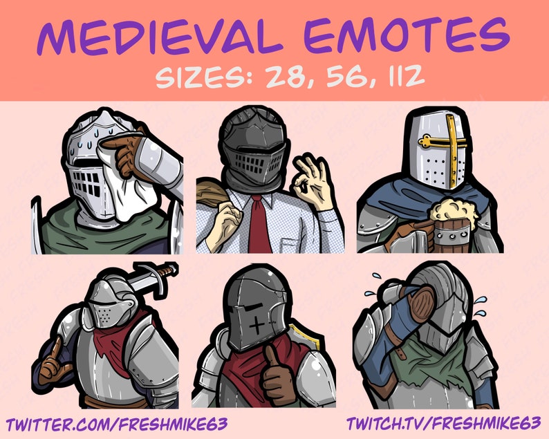 Medieval Emotes | Knight Emotes | Emotes | Twitch Emote | Youtube Emote ...