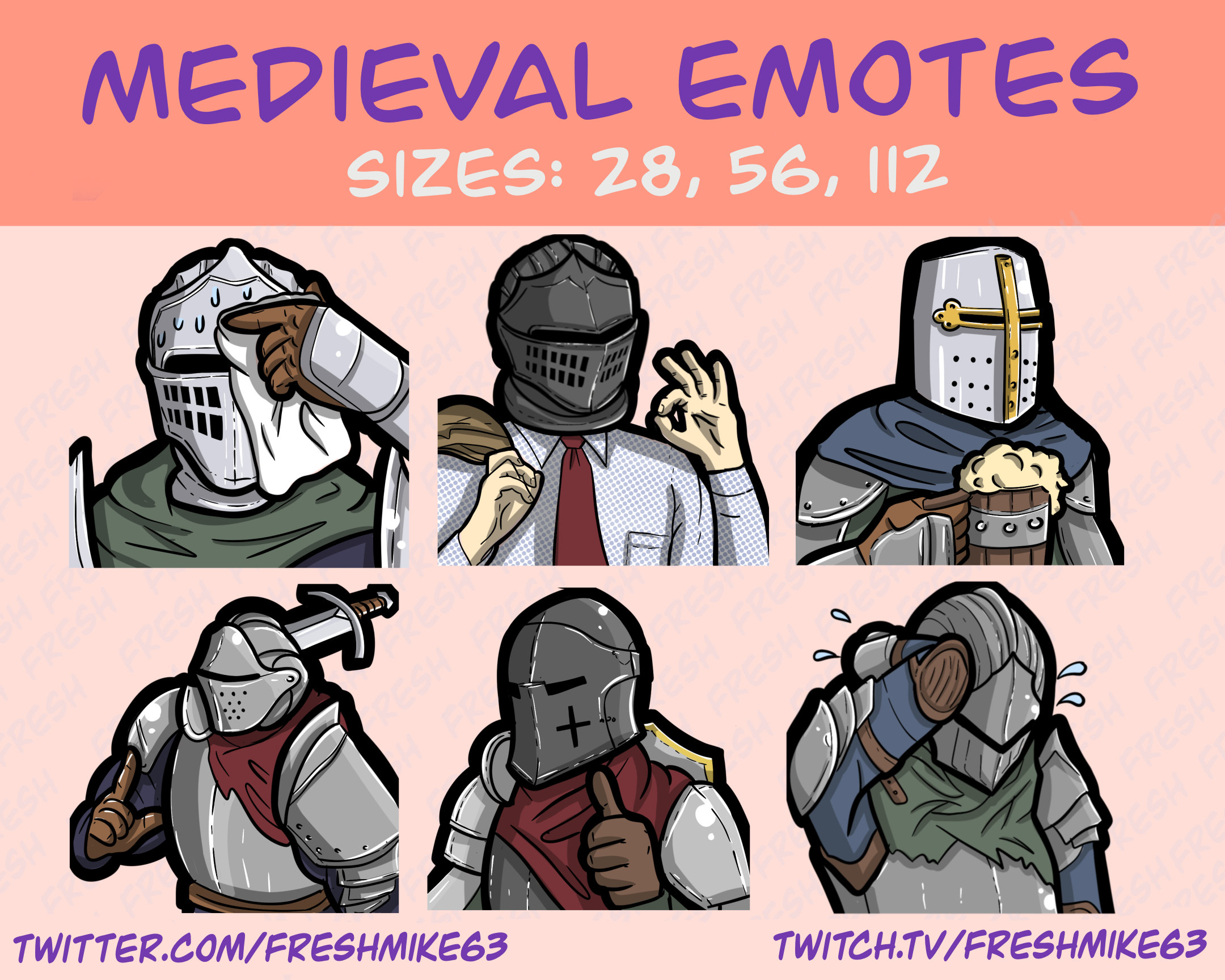 Medieval Emotes | Knight Emotes | Emotes | Twitch Emote | Youtube Emote ...