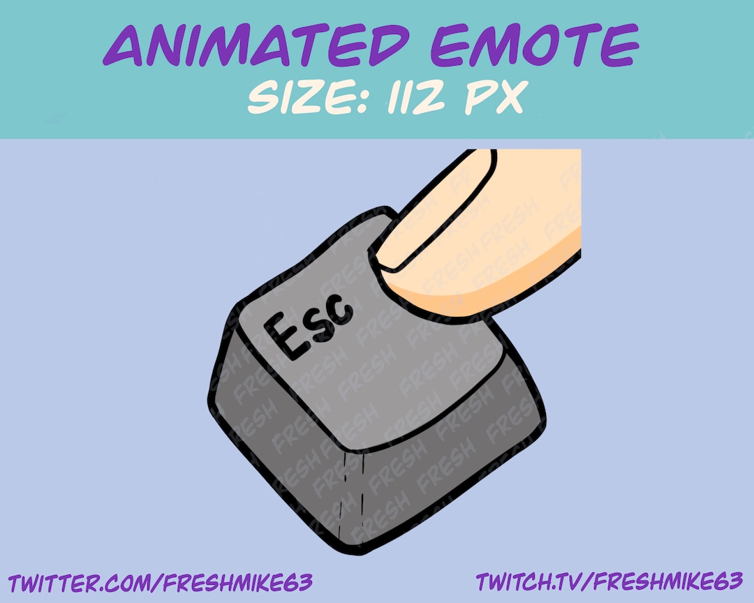 Escape Button Emote | Escape Emote | Twitch Emote | Youtube Emote ...