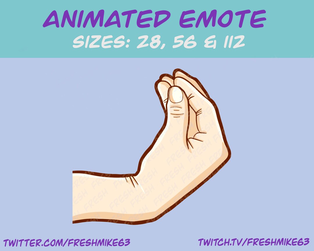 Animated Italian Hand Emote | Animated Twitch Emote | Youtube Emote ...