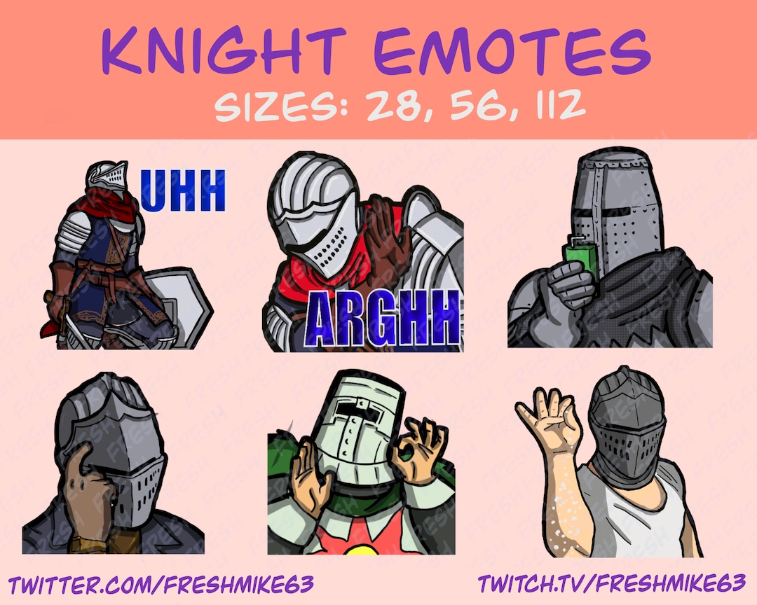 Soulsborn Emotes | Knight Emotes | Emotes | Twitch Emote | Youtube ...