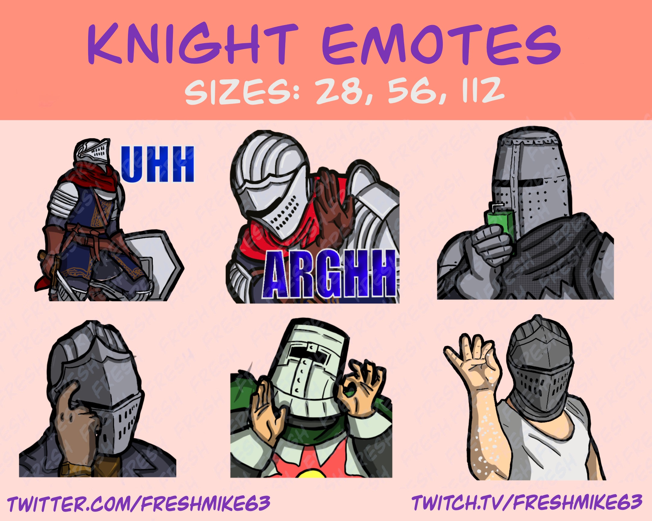 Soulsborn Emotes | Knight Emotes | Emotes | Twitch Emote | Youtube ...