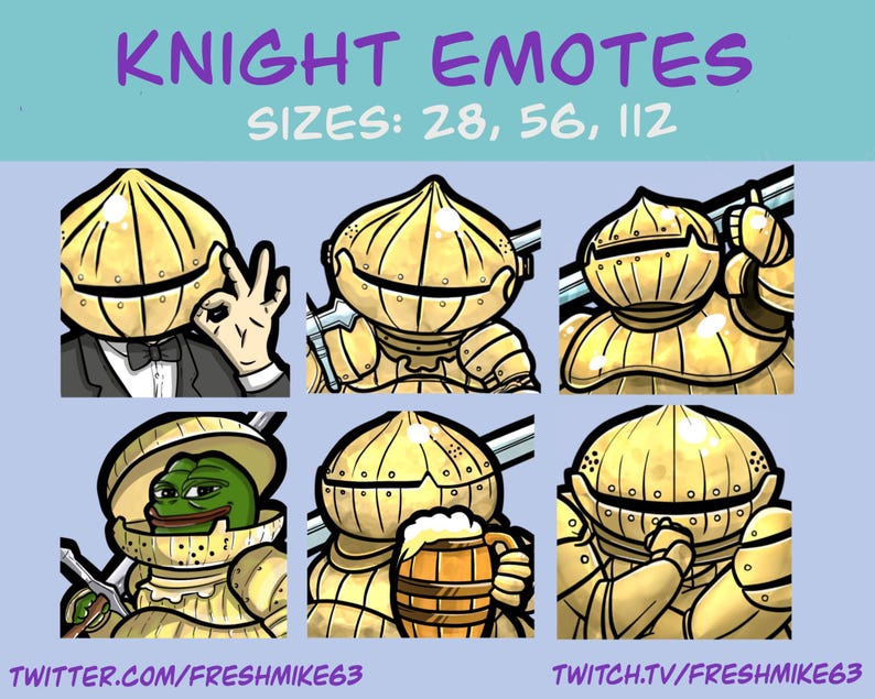 Onion Knight | Soulsborn Emotes | Knight Emotes | Emotes | Twitch Emote ...