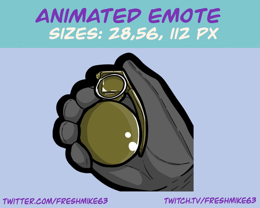 Animated Emote | Grenade Emote | Pin Flip Emote | Emotes | Twitch Emote ...