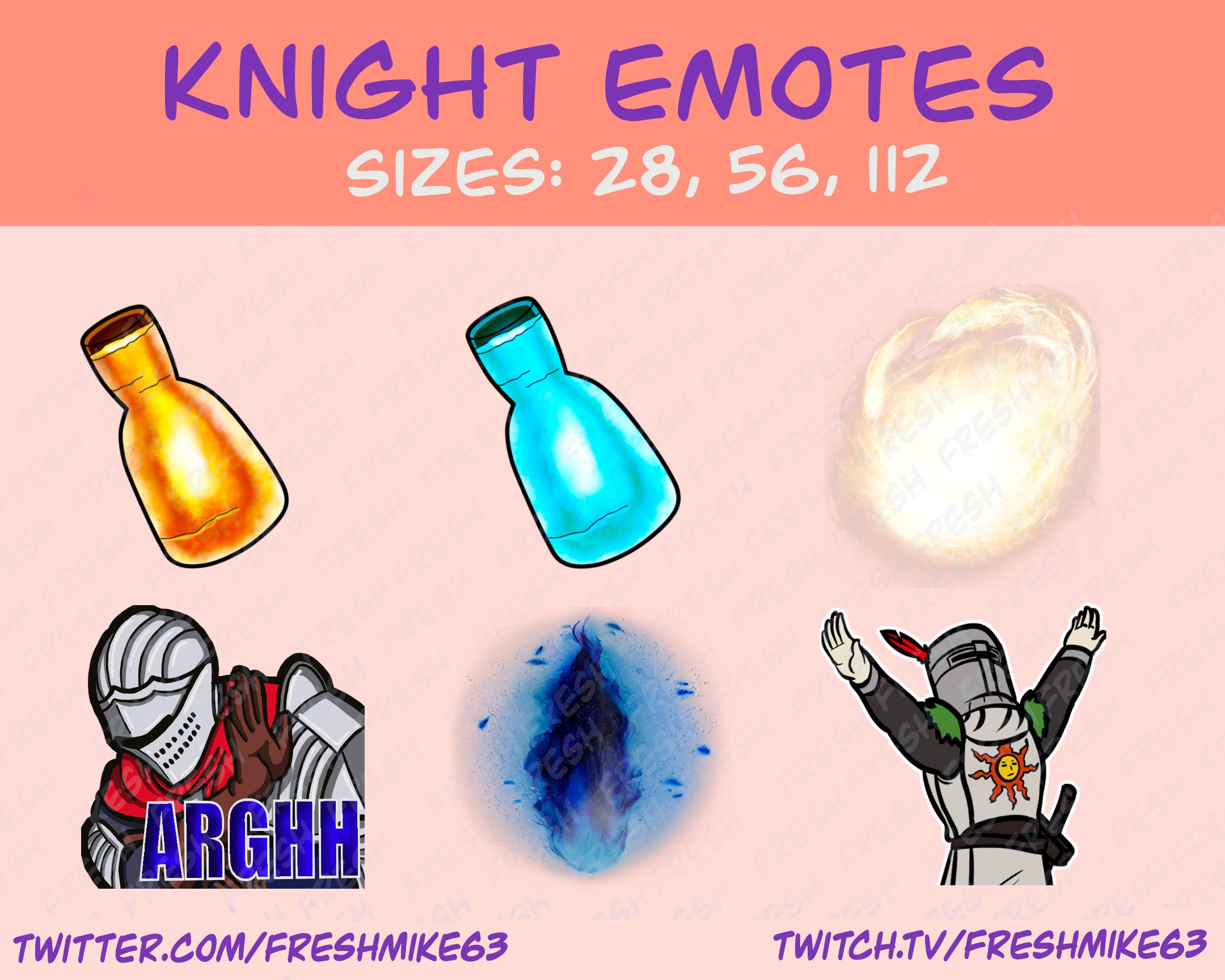 20 Pack Knight Emotes Soulsborn Emotes Knight Emotes Emotes Twitch ...