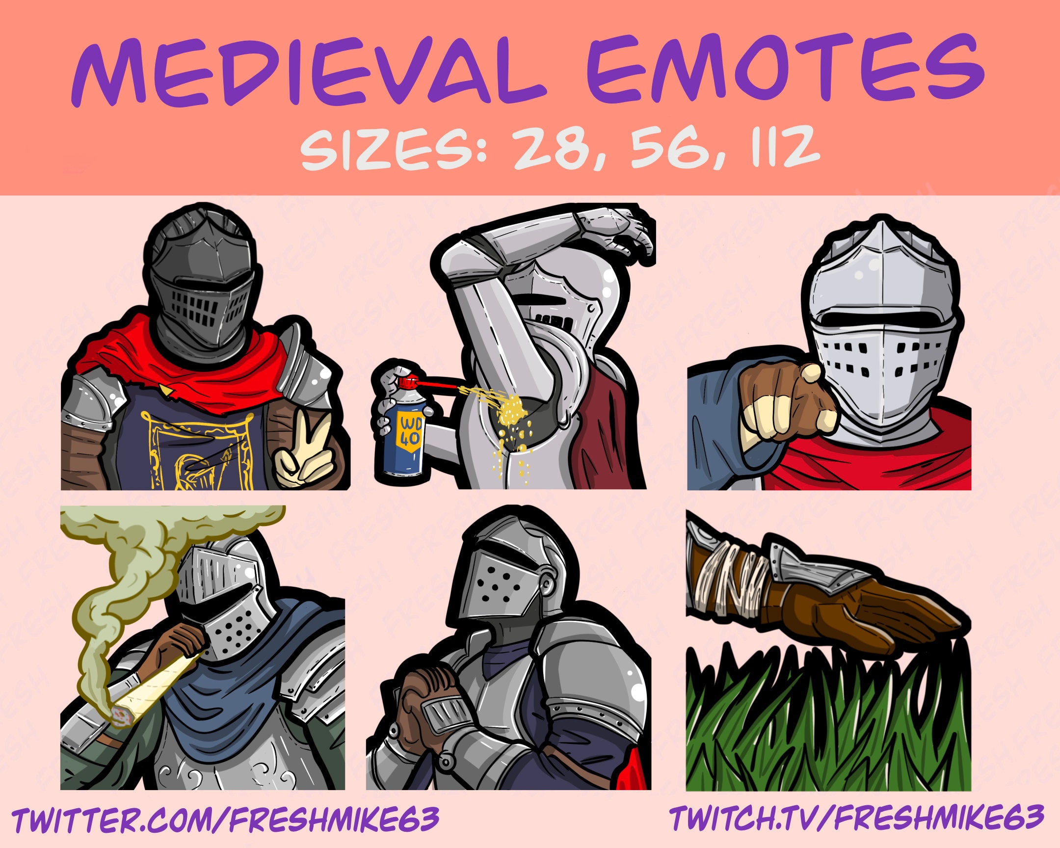 Medieval Emotes | Knight Emotes | Emotes | Twitch Emote | Youtube Emote ...