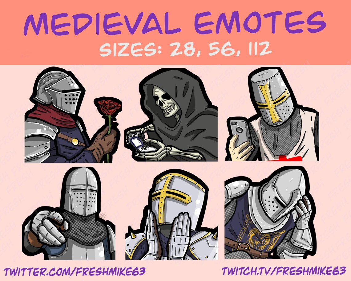 Medieval Emotes | Knight Emotes | Emotes | Twitch Emote | Youtube Emote ...