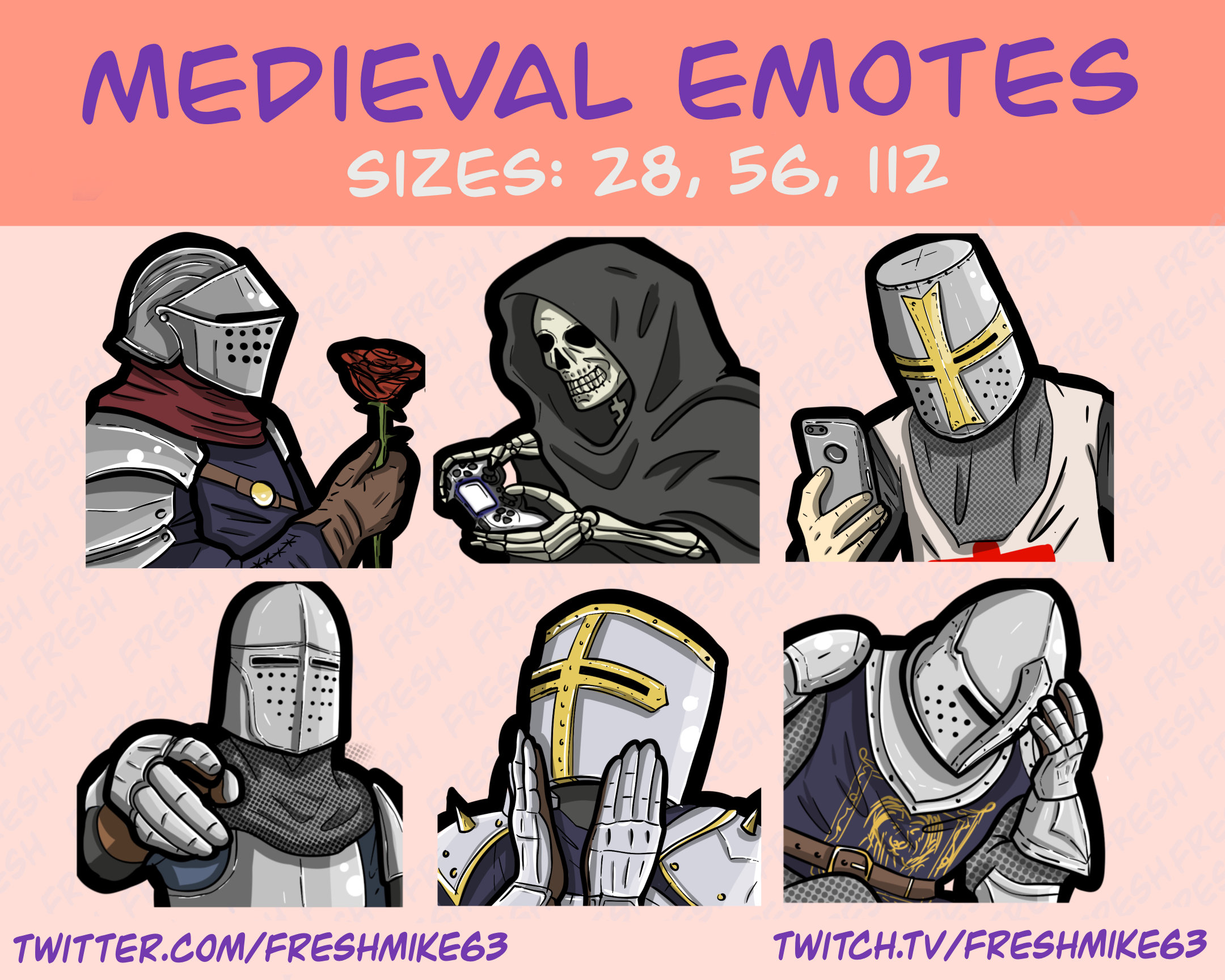 Medieval Emotes | Knight Emotes | Emotes | Twitch Emote | Youtube Emote ...