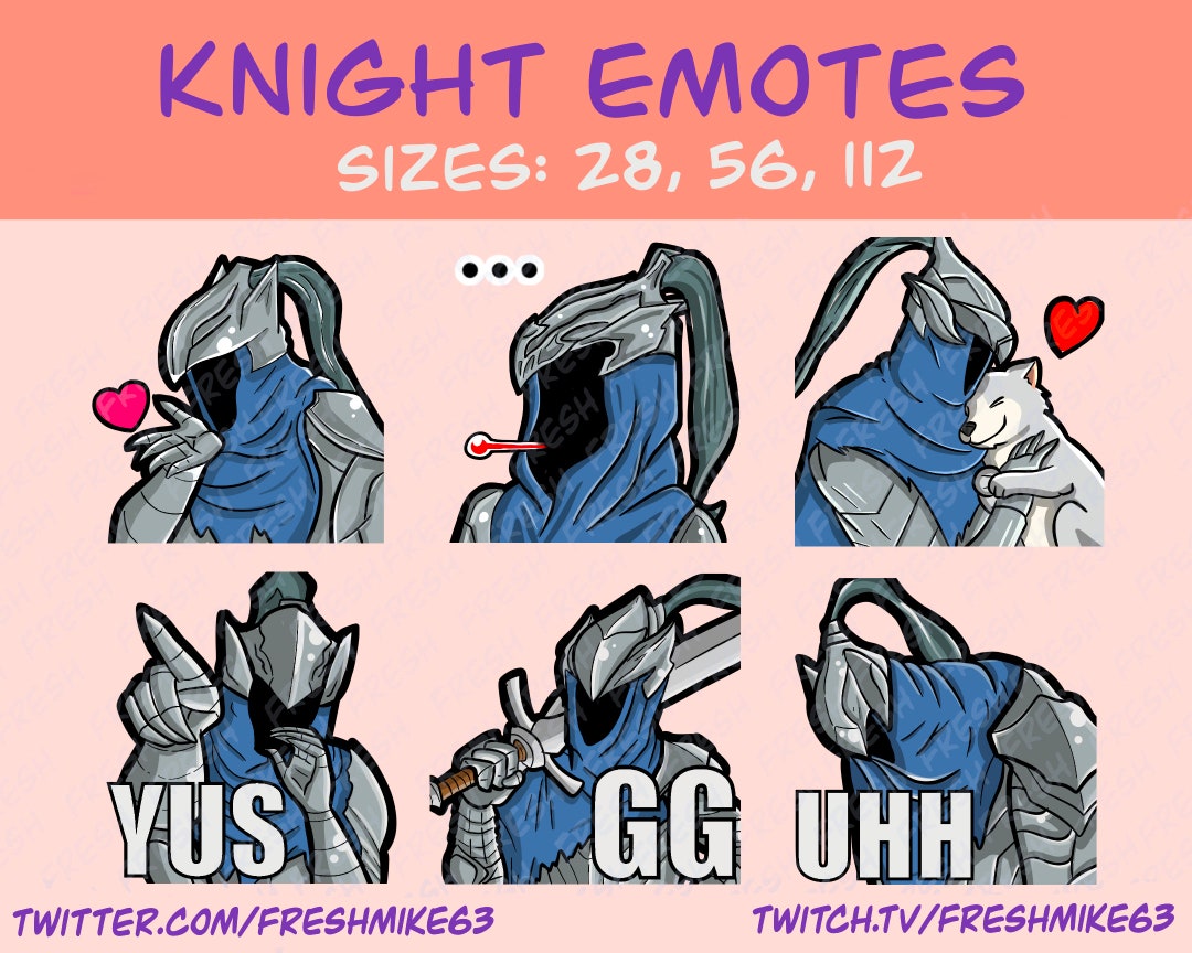Soulsborn Emotes | Knight Emotes | Emotes | Twitch Emote | Youtube ...