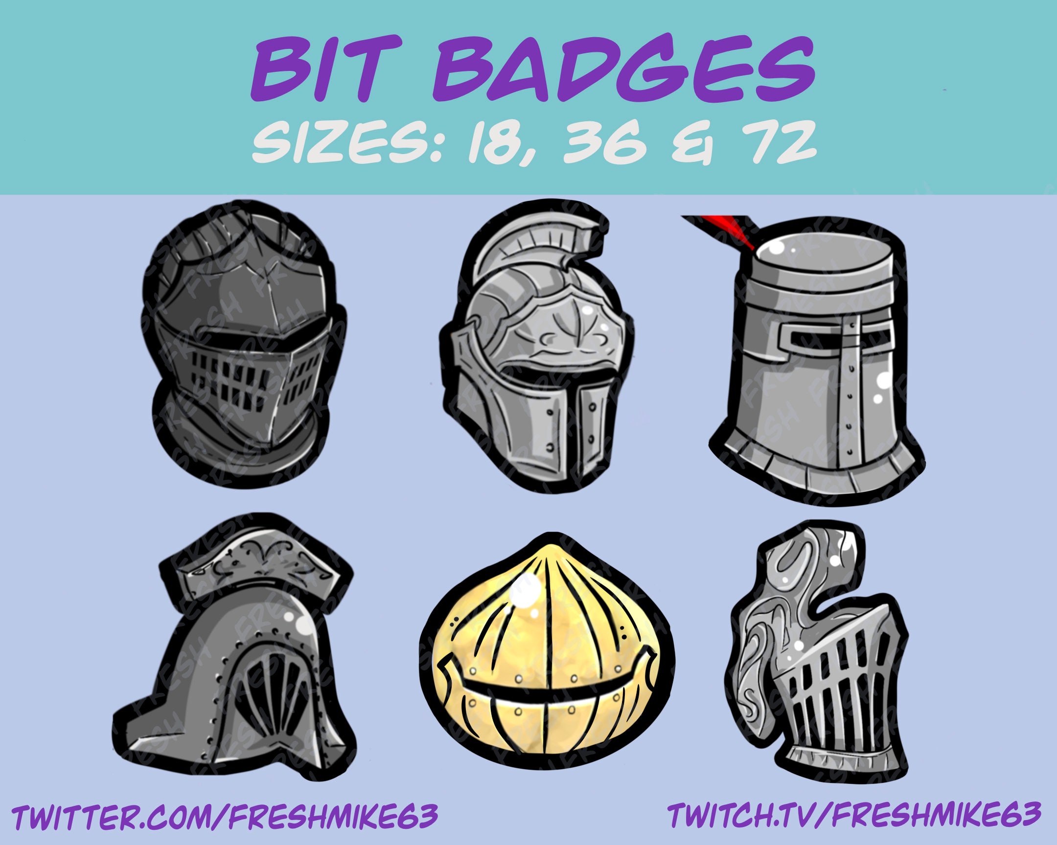 Knight Badges |twitch Sub Badges | Set of 6 | Knight Icons | Knight ...