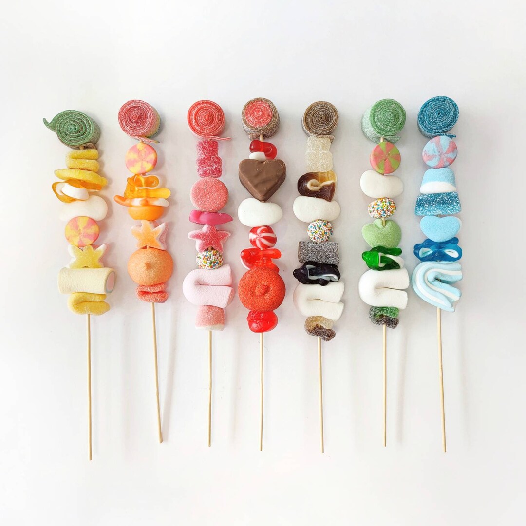 Pincho Rizado Chuches Colores Roll Brochette Candies Color - Etsy España