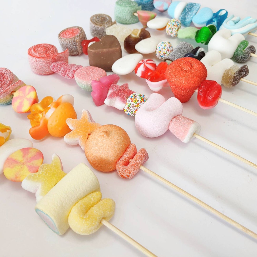 Pincho Rizado Chuches Colores Roll Brochette Candies Color Candies ...