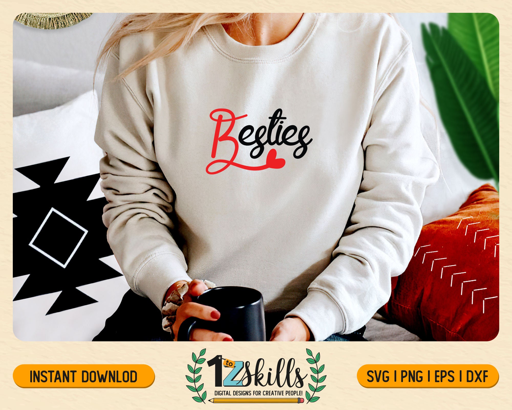 Besties Svg, Best Friends Shirt Svg, Bestie Squad Svg, Heart Svg ...