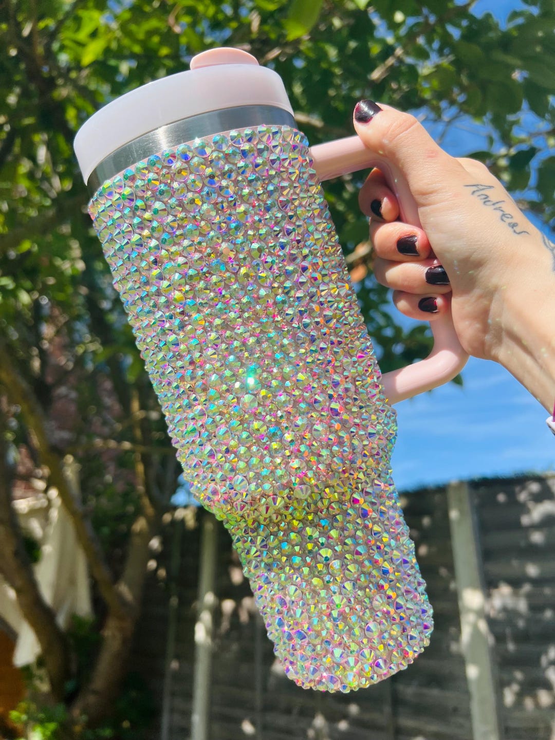BIG SPARKLE Tumbler Drenched in Stunning AB Crystals and Rhinestones ...