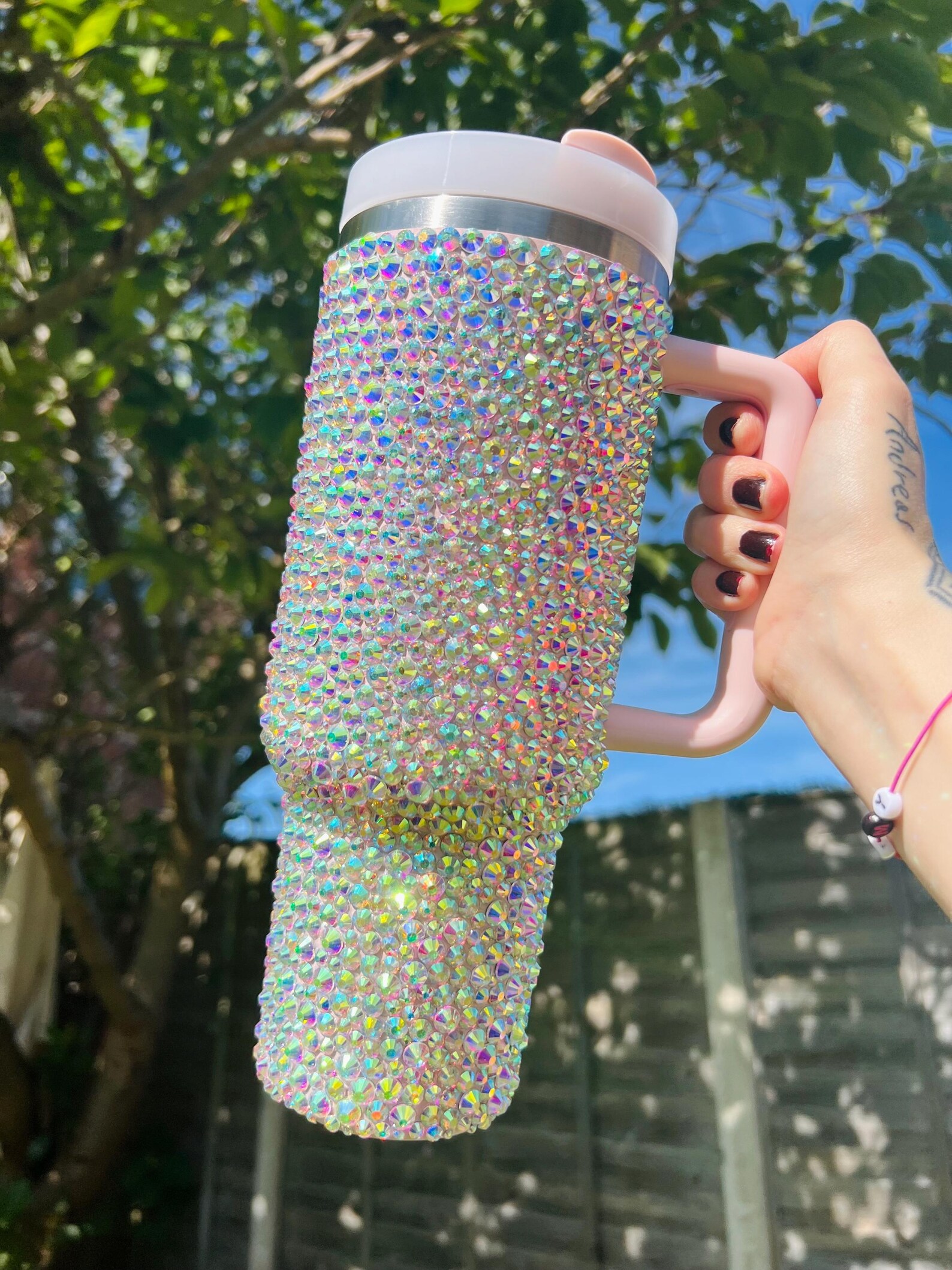 BIG SPARKLE Tumbler Drenched in Stunning AB Crystals and Rhinestones ...