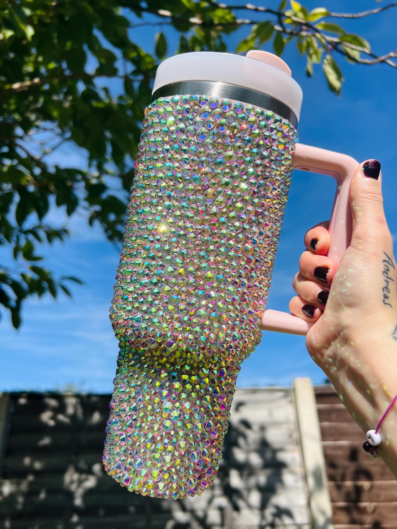 BIG SPARKLE Tumbler Drenched in Stunning AB Crystals and Rhinestones ...