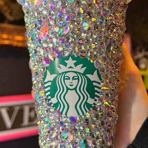Xtreme Bling Starbucks Tumbler Cold Cup With Gorgeous Ab Crystals ...