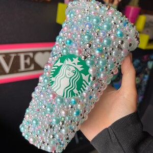 STARBUCKS ICE PRINCESS Cold Cup Tumbler With Mint Green, Turquoise and ...