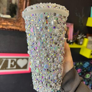 ICE SPARKLES Tumbler Water Bottle Drenched in Exquisite Crystals ...