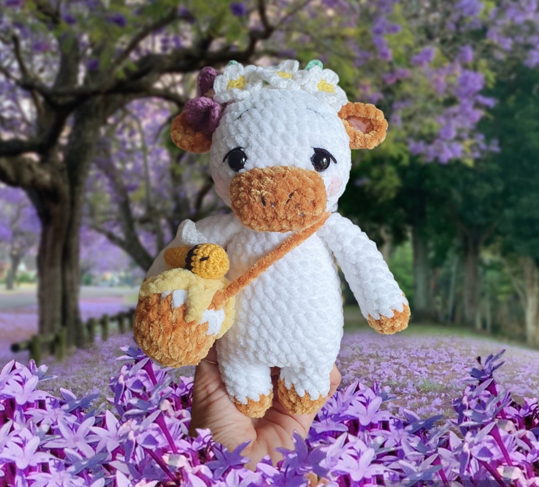 Cute Crochet Plush Cow,cute Plush Moo,birhtday Gift,plush Toy for ...