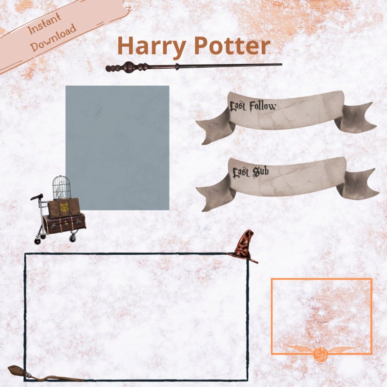 HP Twitch Scene // Twitch Overlay // Panels // Alerts - Etsy