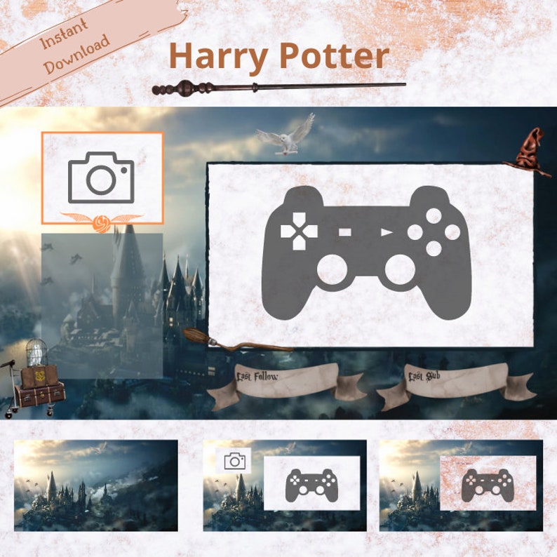 HP Twitch Scene // Twitch Overlay // Panels // Alerts - Etsy