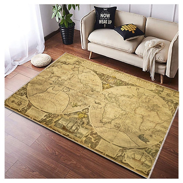Shop World Map Rug - Etsy