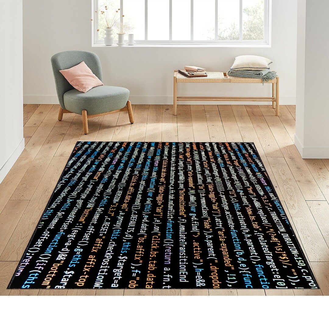 Machine Language Machine Language Rug Coding Rug Computer - Etsy