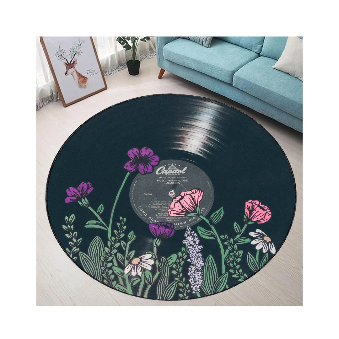 Record Rug Record Round Rug Classic Rug Retro Record Rug - Etsy