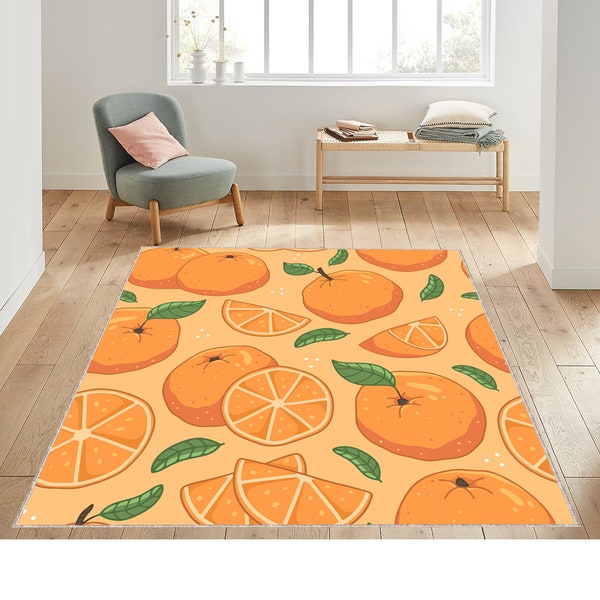 Orange Rug - Etsy