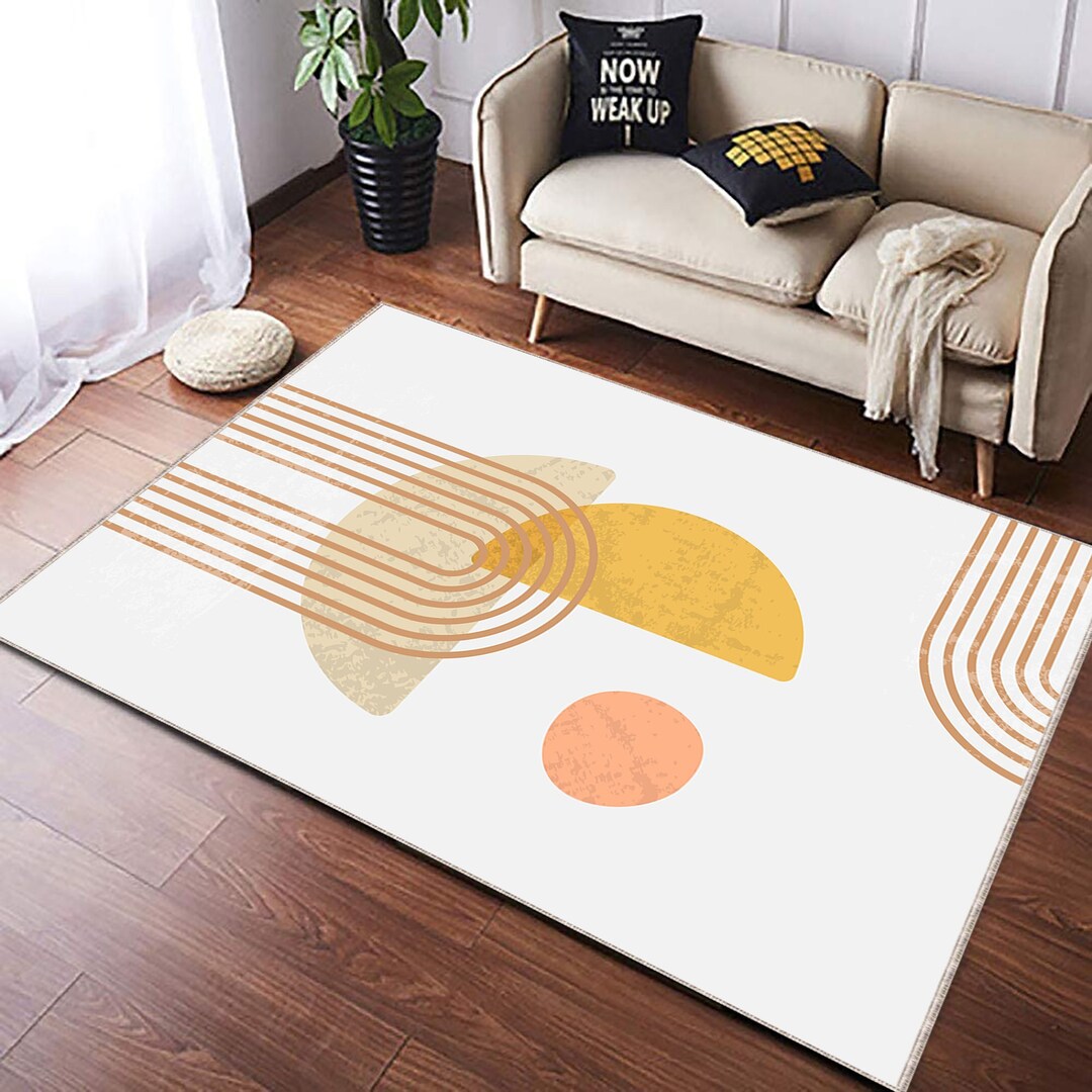 ABSTRACT LINE Rug Abstract Area Rug for Bedroom Boho - Etsy