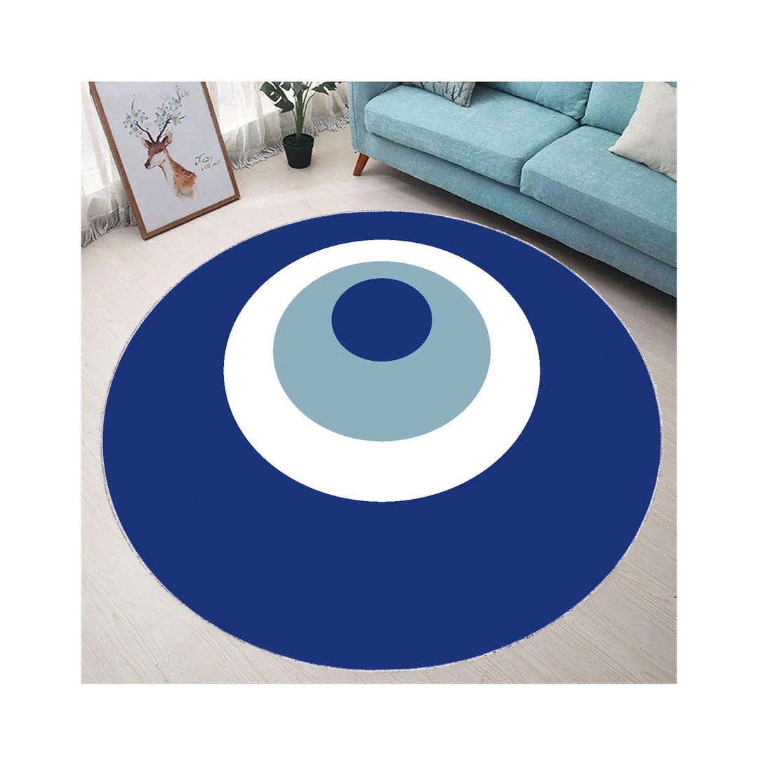 Evil Eye Bead Rug Evil Eye Round Rug Bath Rug Circle Rugs - Etsy