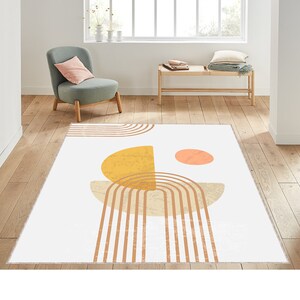 ABSTRACT LINE Rug Abstract Area Rug for Bedroom Boho - Etsy