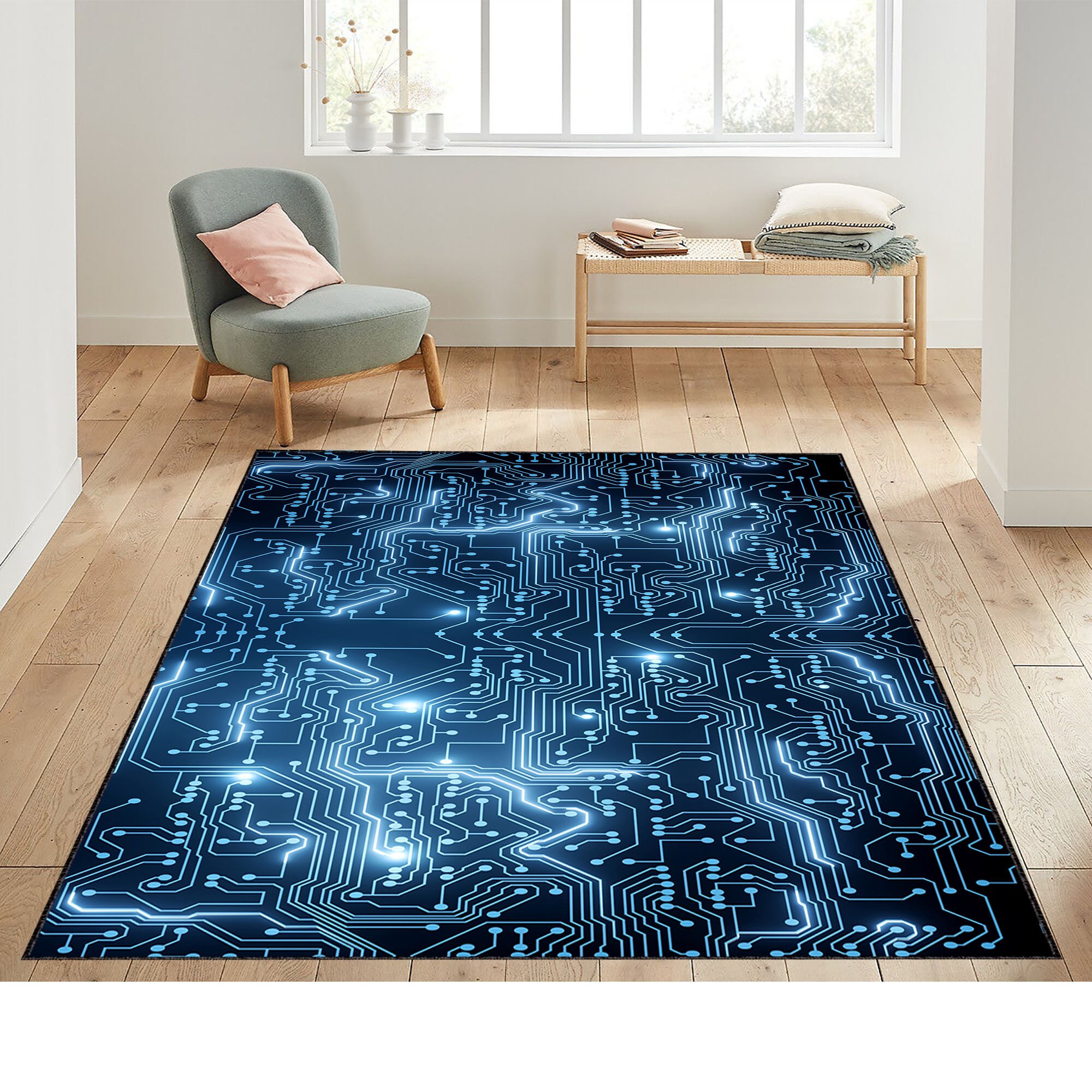 Circuit Board Pattern Floor