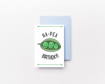 Pea Happy Birthday Card - Etsy