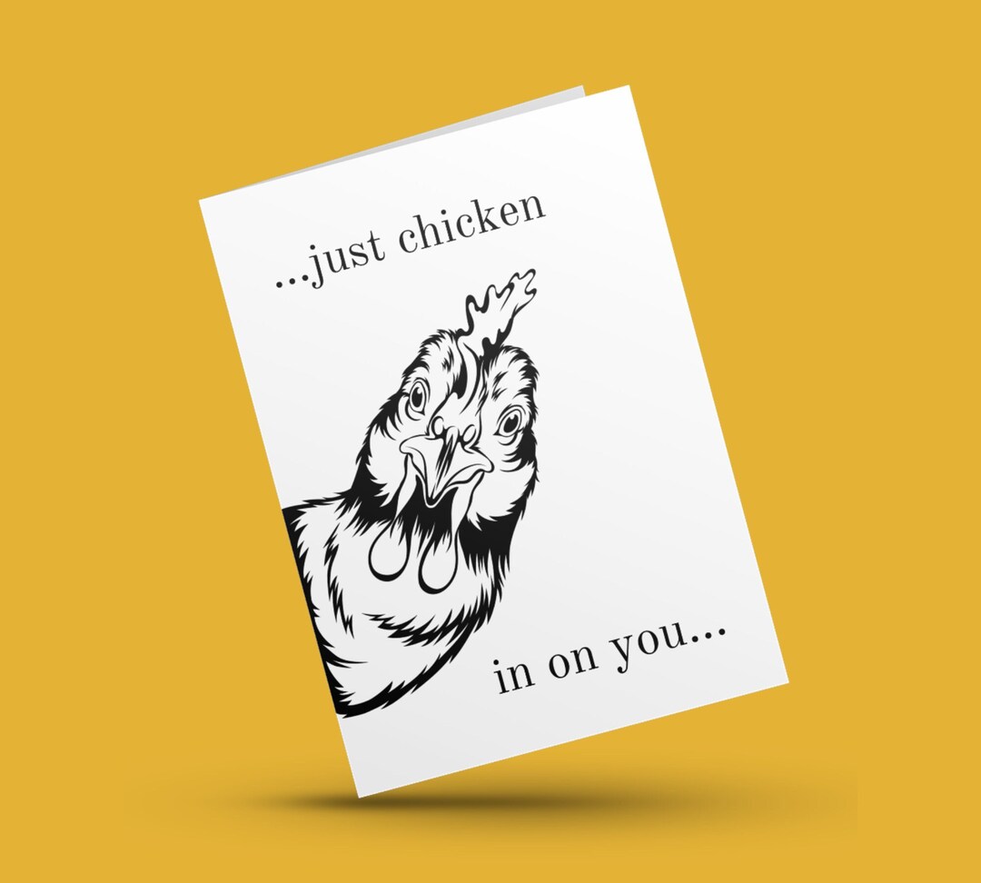 Funny Chicken Printable 4x6 Card - Etsy