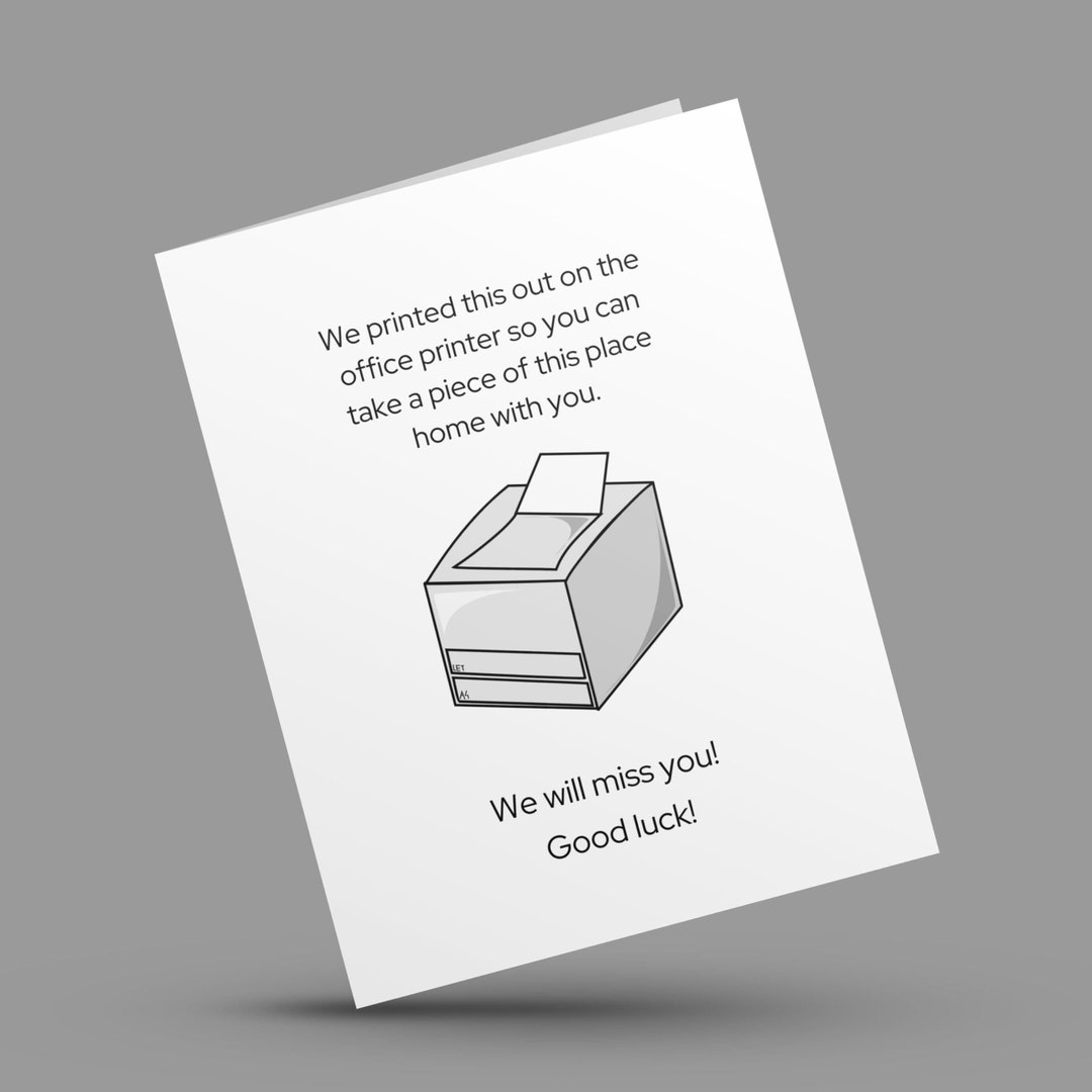 We Will Miss You Card, Instant Download, Printable 4x6 Greeting Card - Etsy