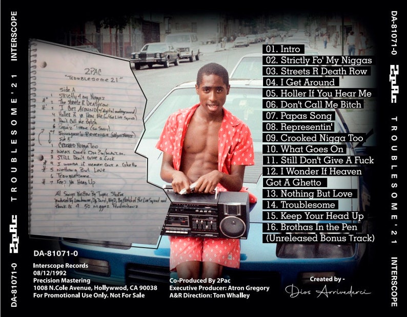 Set of 2pac Unreleased Albums - Troublesome '21, One Nation and DIOS (3 ...