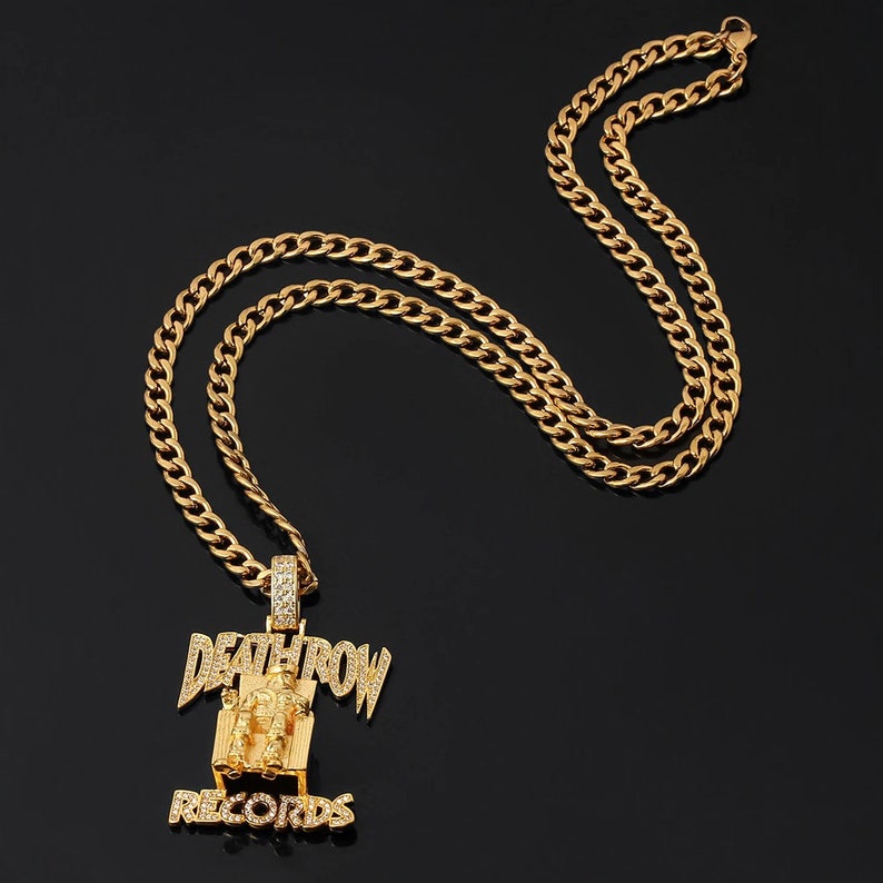 Death Row Records Chain Necklace Hip-hop Pendant 2pac Tupac - Etsy
