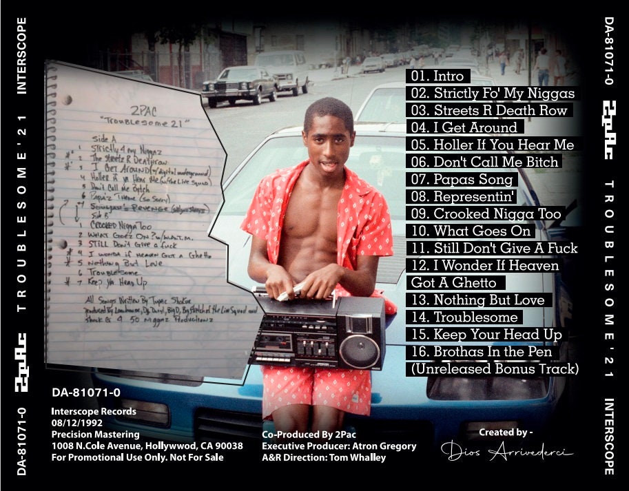CD 2pac Troublesome '21 unreleased Album 1992 Brand - Etsy