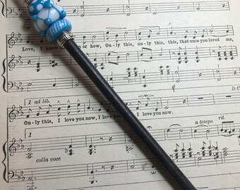 Hairstick Jellyfish Handmade Lampwork Glass Hair Stick Haarstab Glass ...