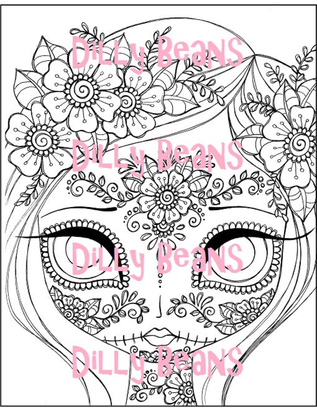 Day of the Dead Digital Stamp #619 INSTANT DOWNLOAD - Etsy