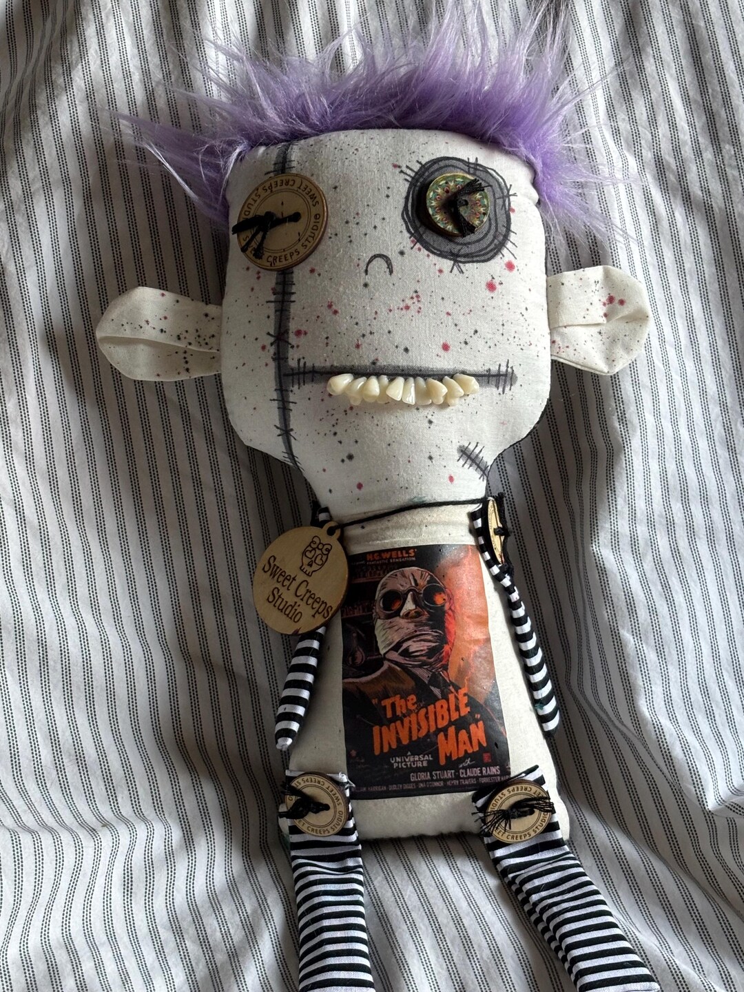 Classic Horror Movie Cute Boy Art Doll Handmade Monster Stuffy - Etsy