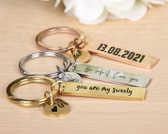 Metal Circle Keychain - Etsy