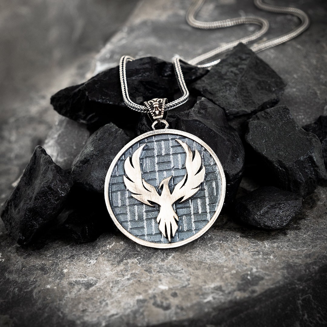 Sterling Silver Phoenix Necklace - Etsy