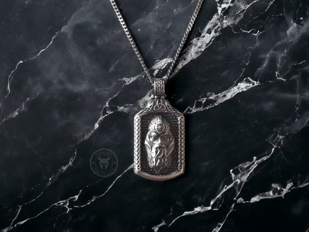 925K Sterling Silver Odin Necklace for Men - Etsy