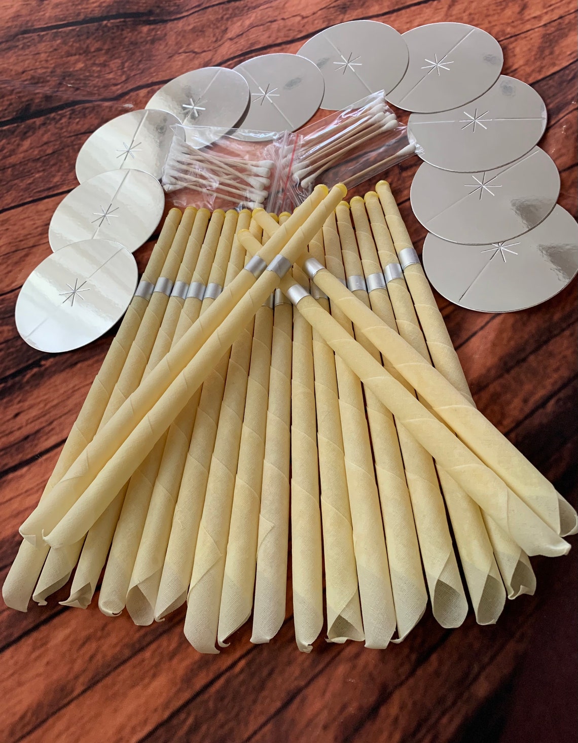20 Pcs Handcrafted Ear Wax Removal Kit, Made With 100% Beeswax Coated ...